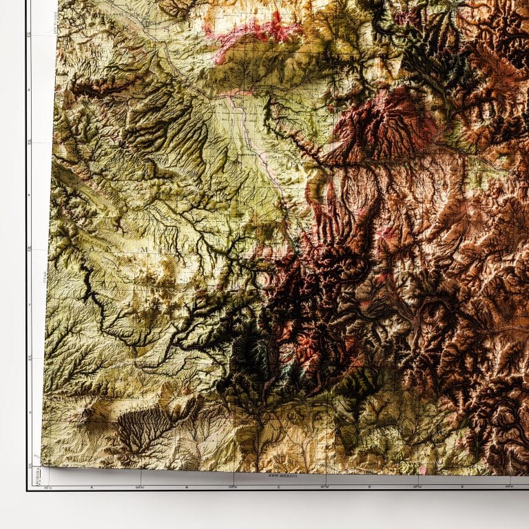 Colorado Map-3D Relief Map Of Colorado-Geoartmaps