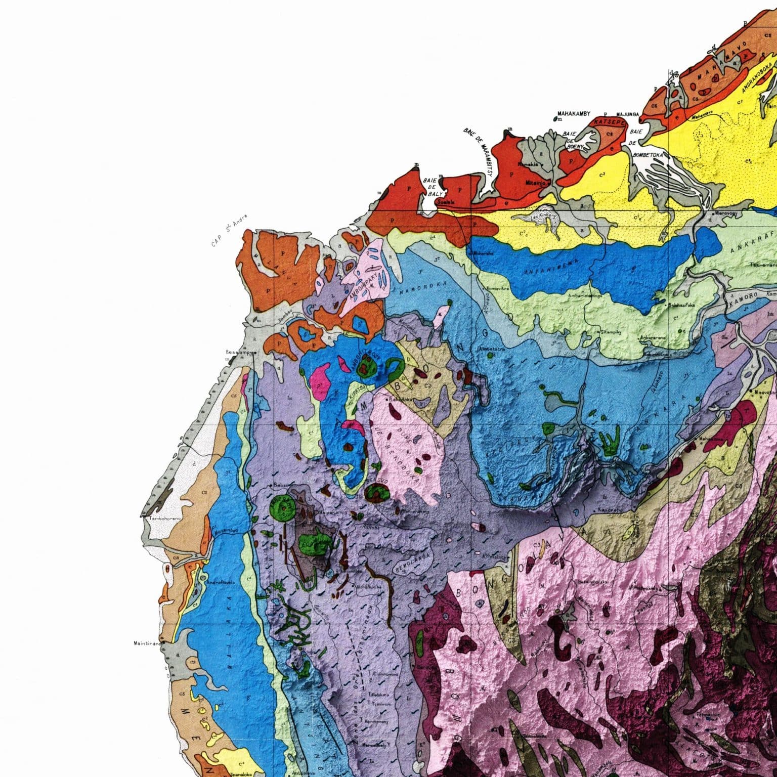 Madagascar Relief Map | Geoartmaps