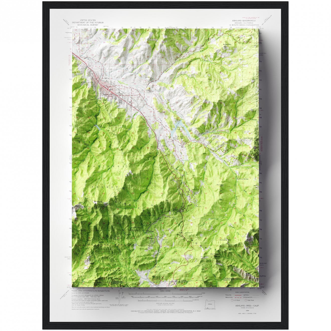 Oregon Maps Posters | Oregon Wall Maps | Geoartmaps