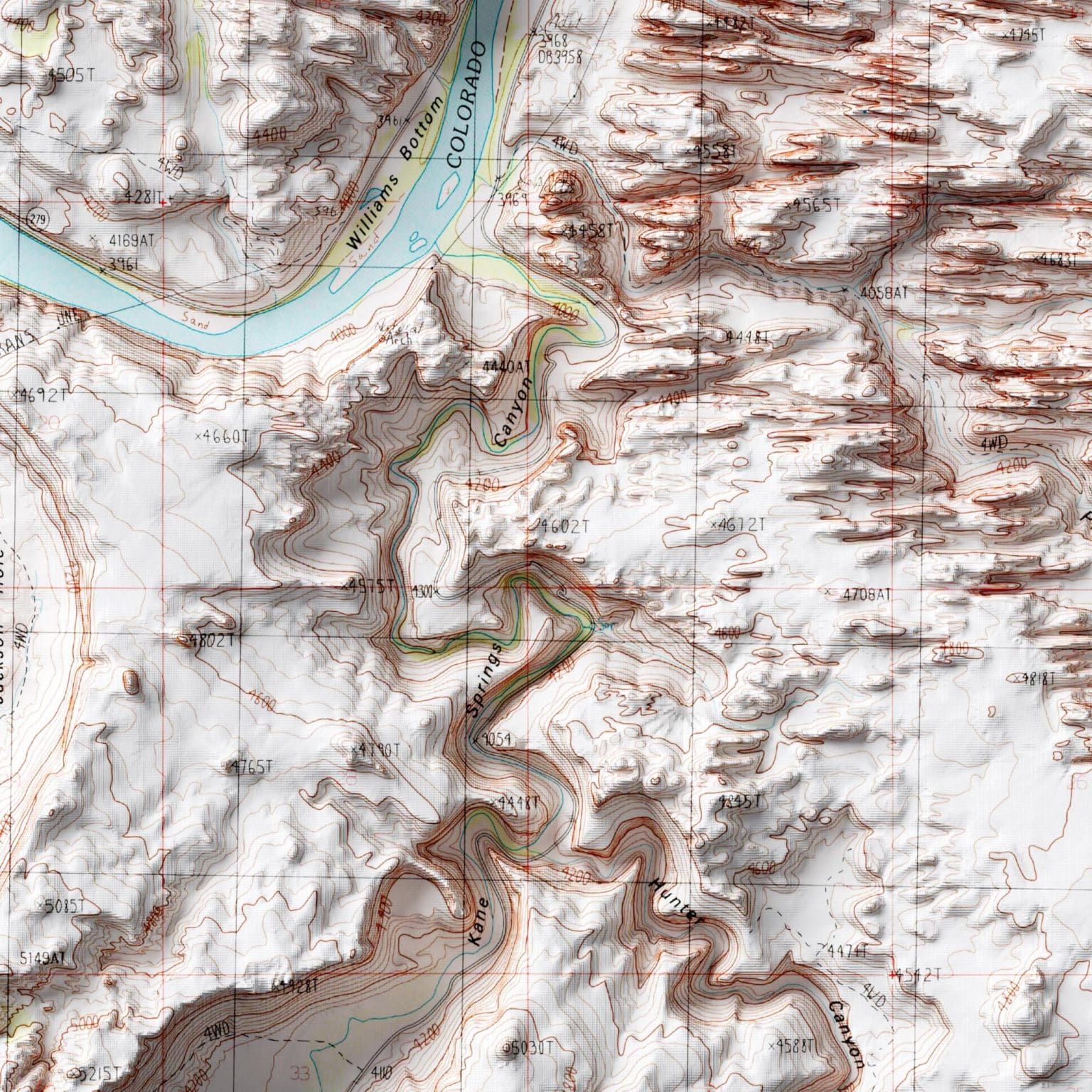 Moab Utah Map 1985 | 3D Map Of Moab-Utah |Geoartmaps