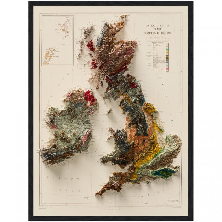 British Isles Map | Relief Map Of British Islands|Geoartmaps