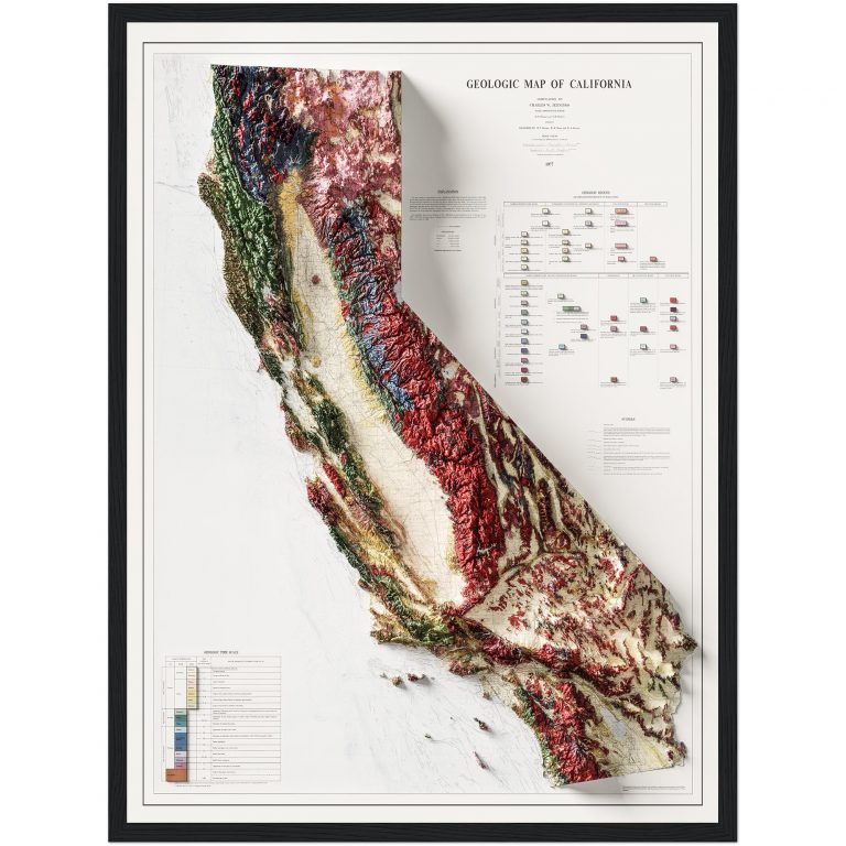 California Maps Posters | Arizona Wall Maps | Geoartmaps