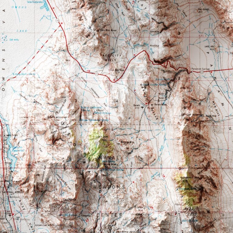 Death Valley National Park Map |Geoartmaps