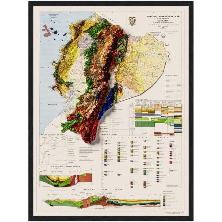 Ecuador Map | Geoartmaps | Fine Art Print