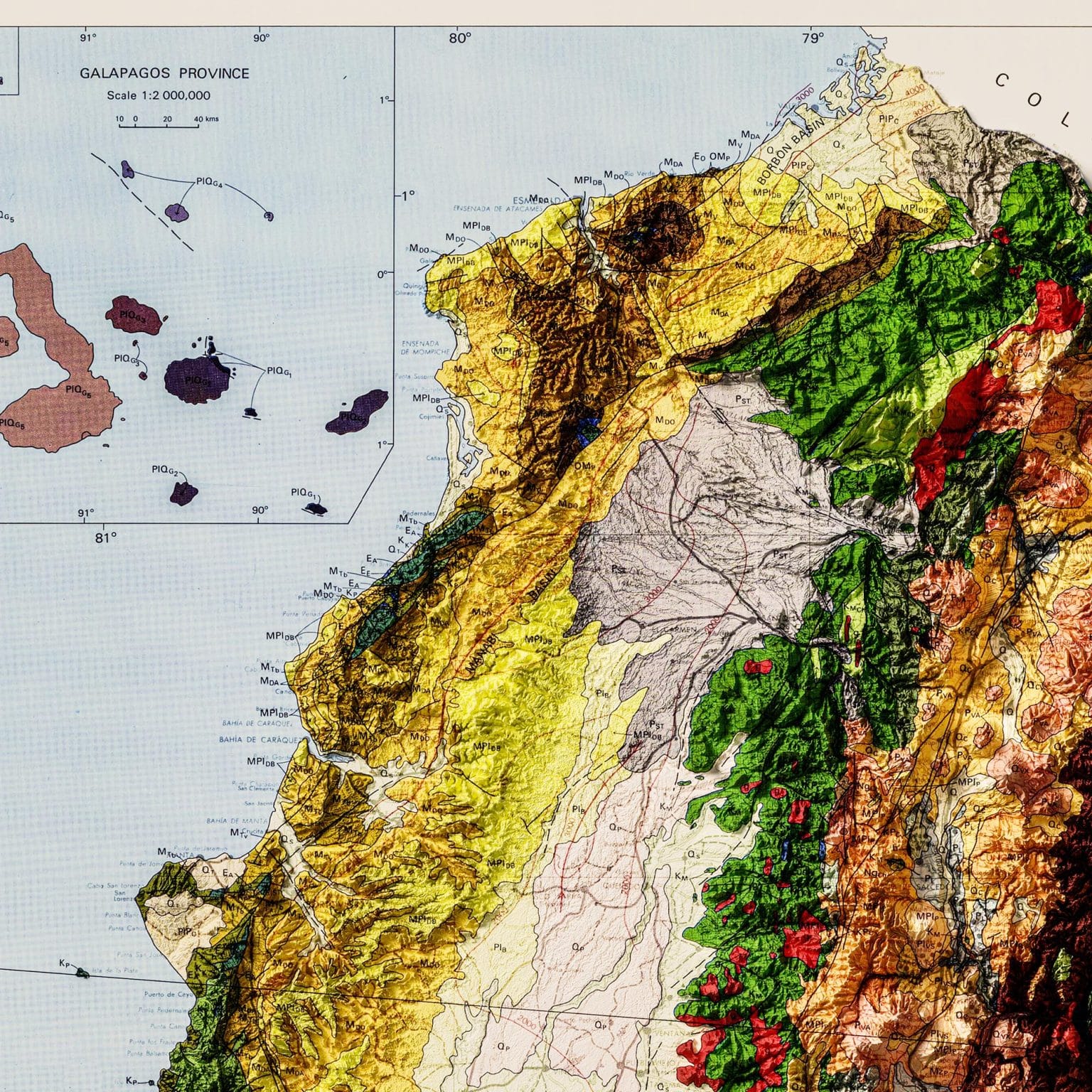 Ecuador Map | Geoartmaps | Fine Art Print