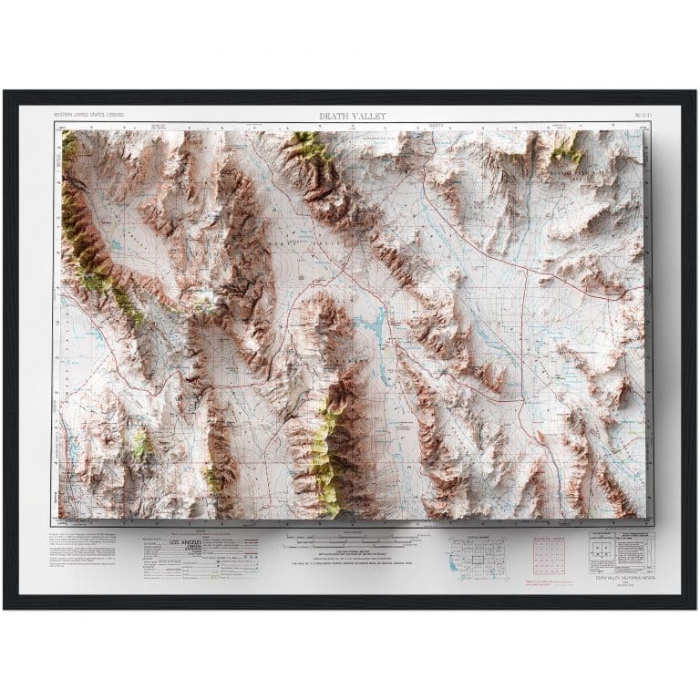 Death Valley National Park Map |Geoartmaps