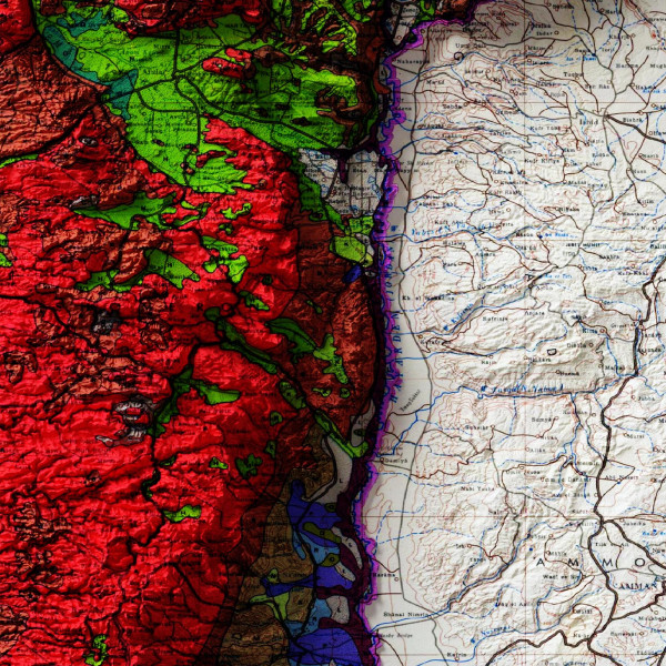 Israel Map 1975 | 3D Shaded Relief Map Of Israel |Geoartmaps