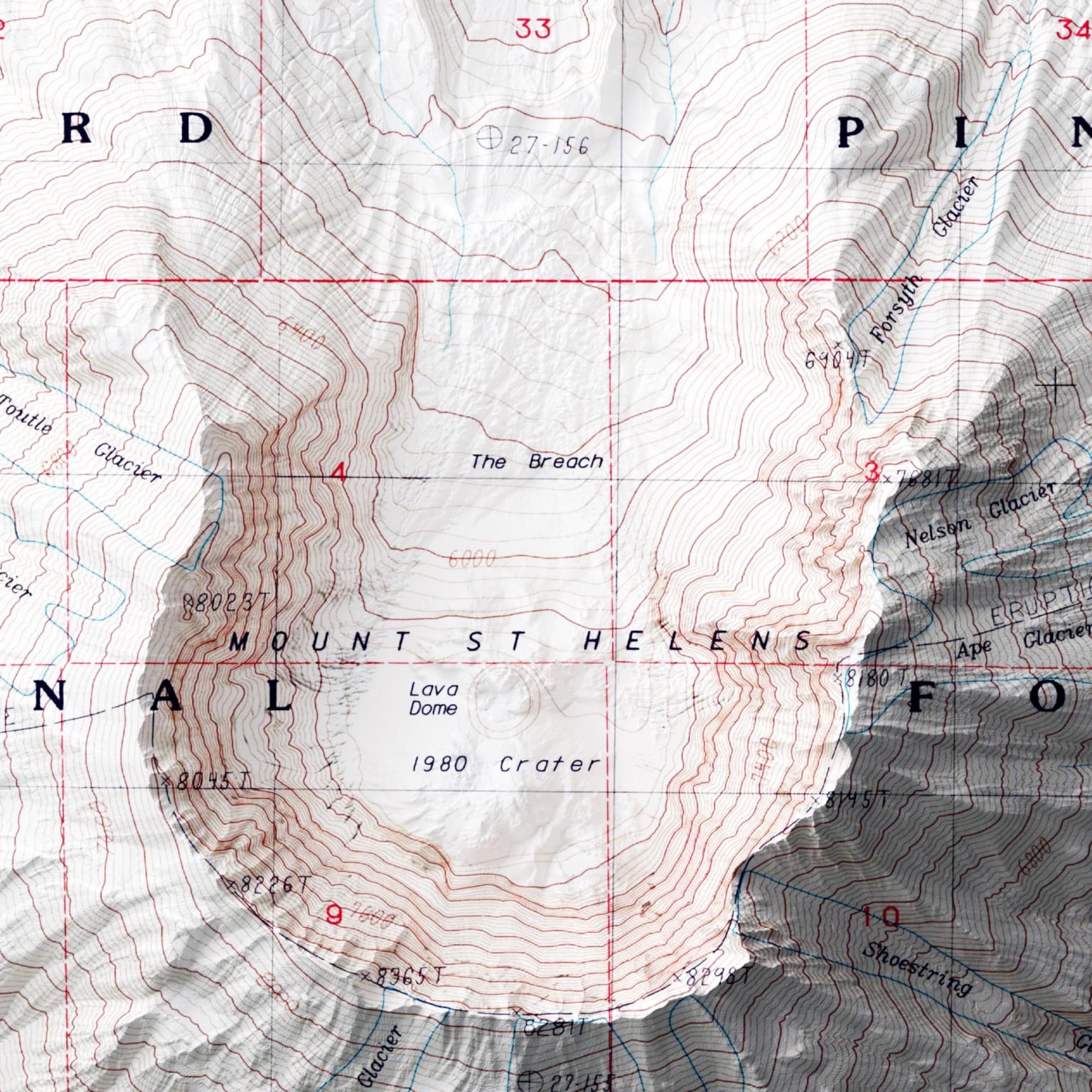 Mt St Helens Map | 3D Map St Helens | Geoartmaps