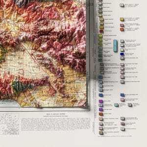 Los Angeles California Map | Shaded Relief Map | Geoartmaps