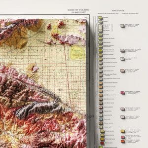 Los Angeles California Map | Shaded Relief Map | Geoartmaps