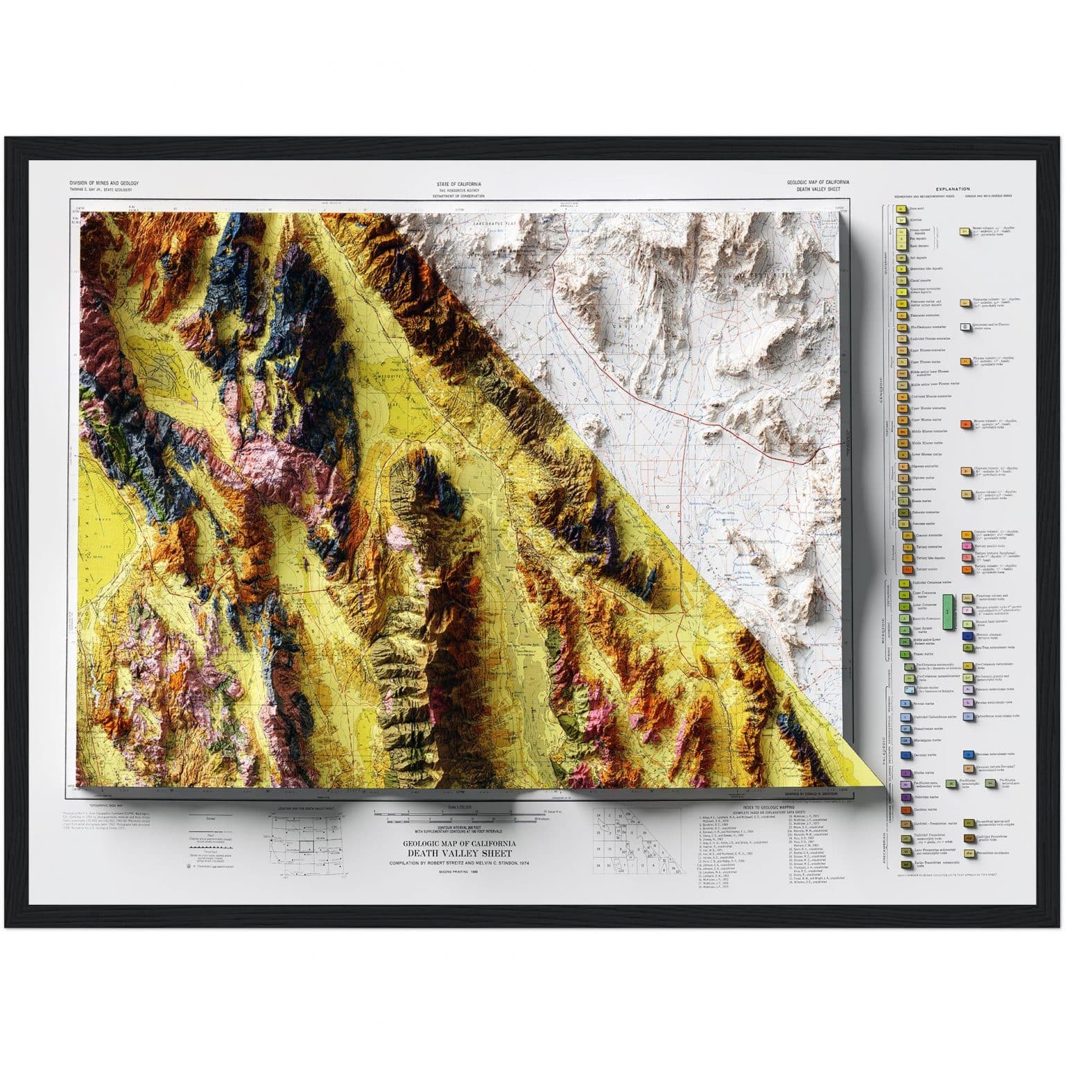 Death Valley California Map | Geoartmaps