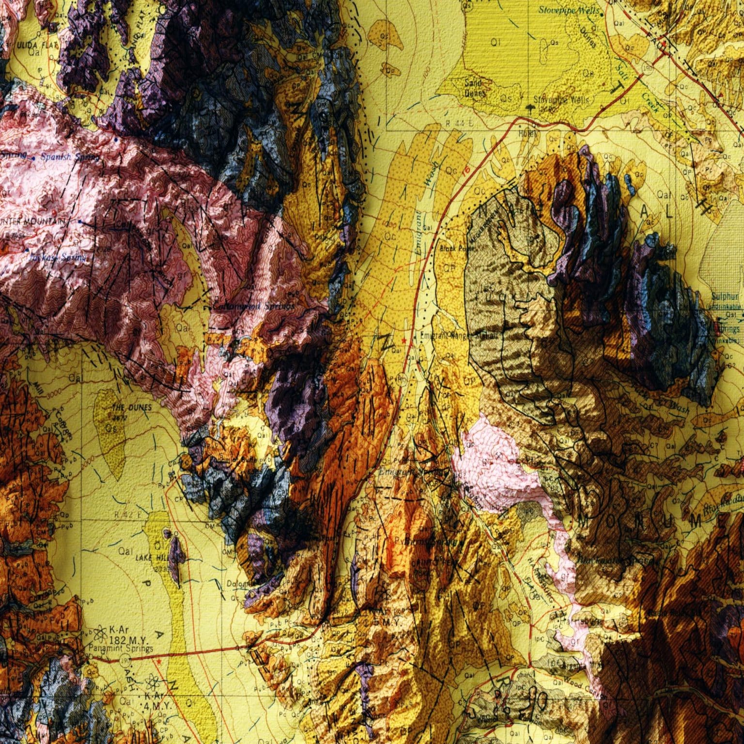 Death Valley California Map | Geoartmaps