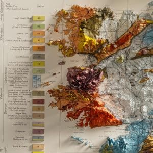 Ireland Map 1962 | Relief Map | Geoartmaps