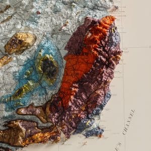 Ireland Map 1962 | Relief Map | Geoartmaps