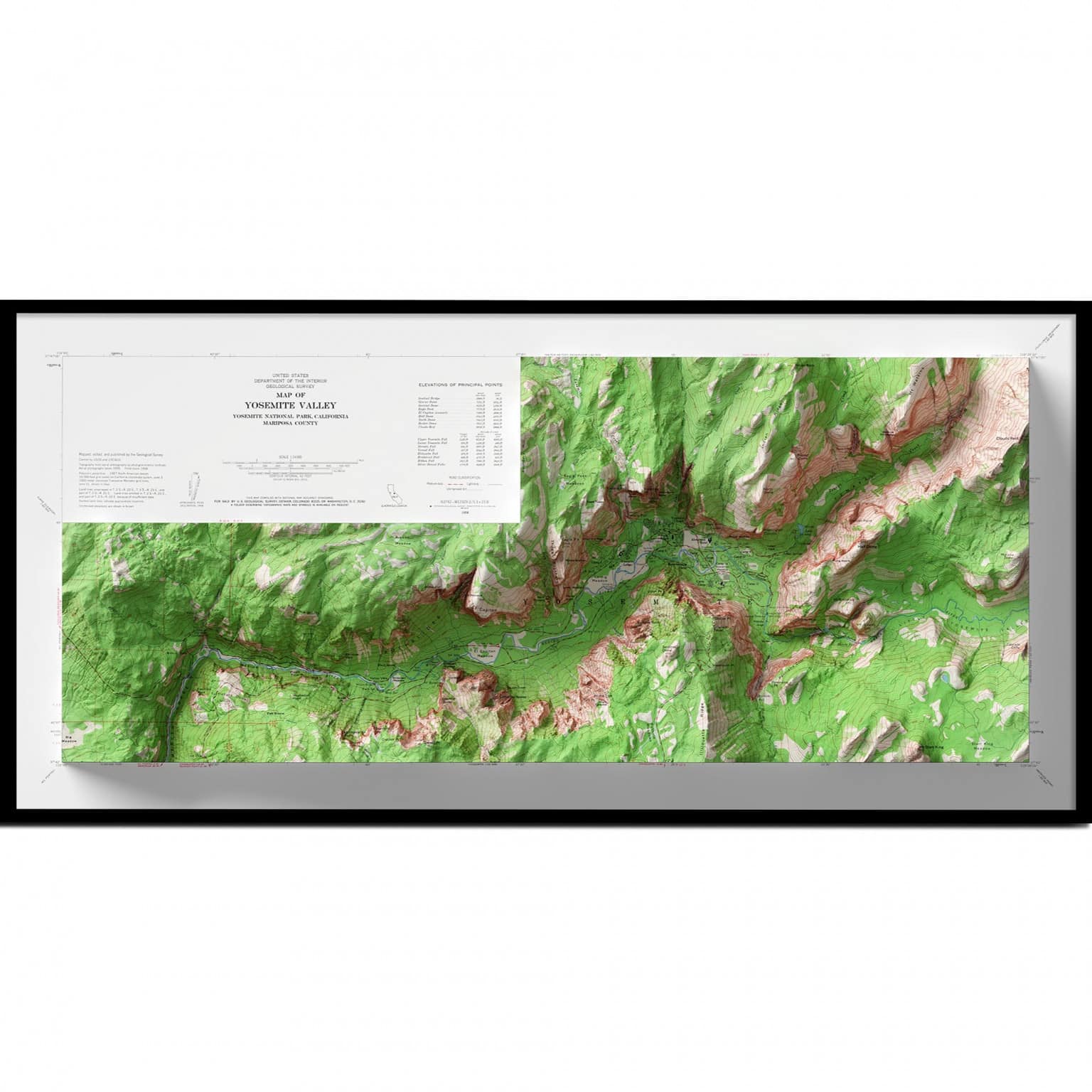 Yosemite Map Posters | Geoartmaps