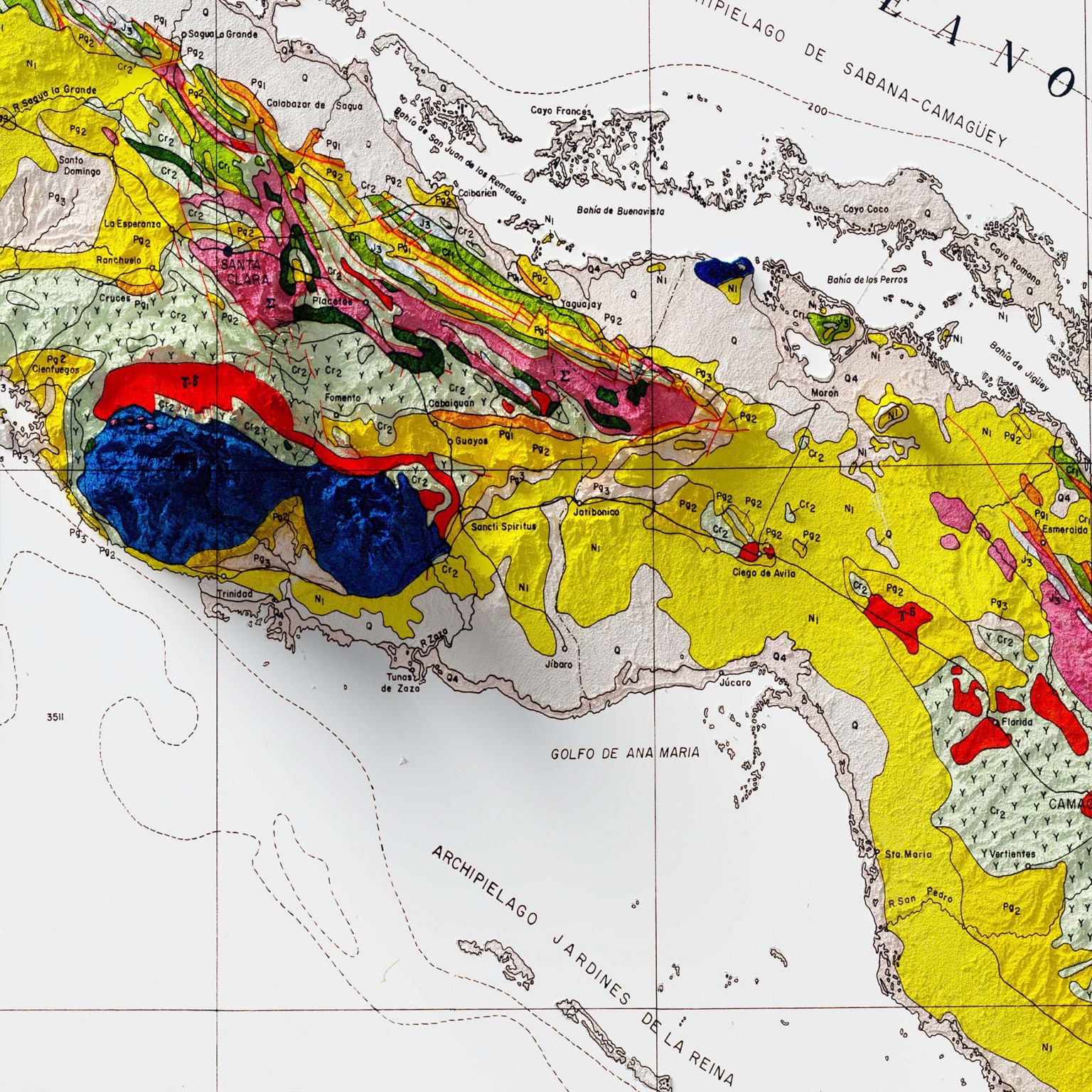 Cuba Geologic Map |3D Map Of Cuba| Geoartmaps