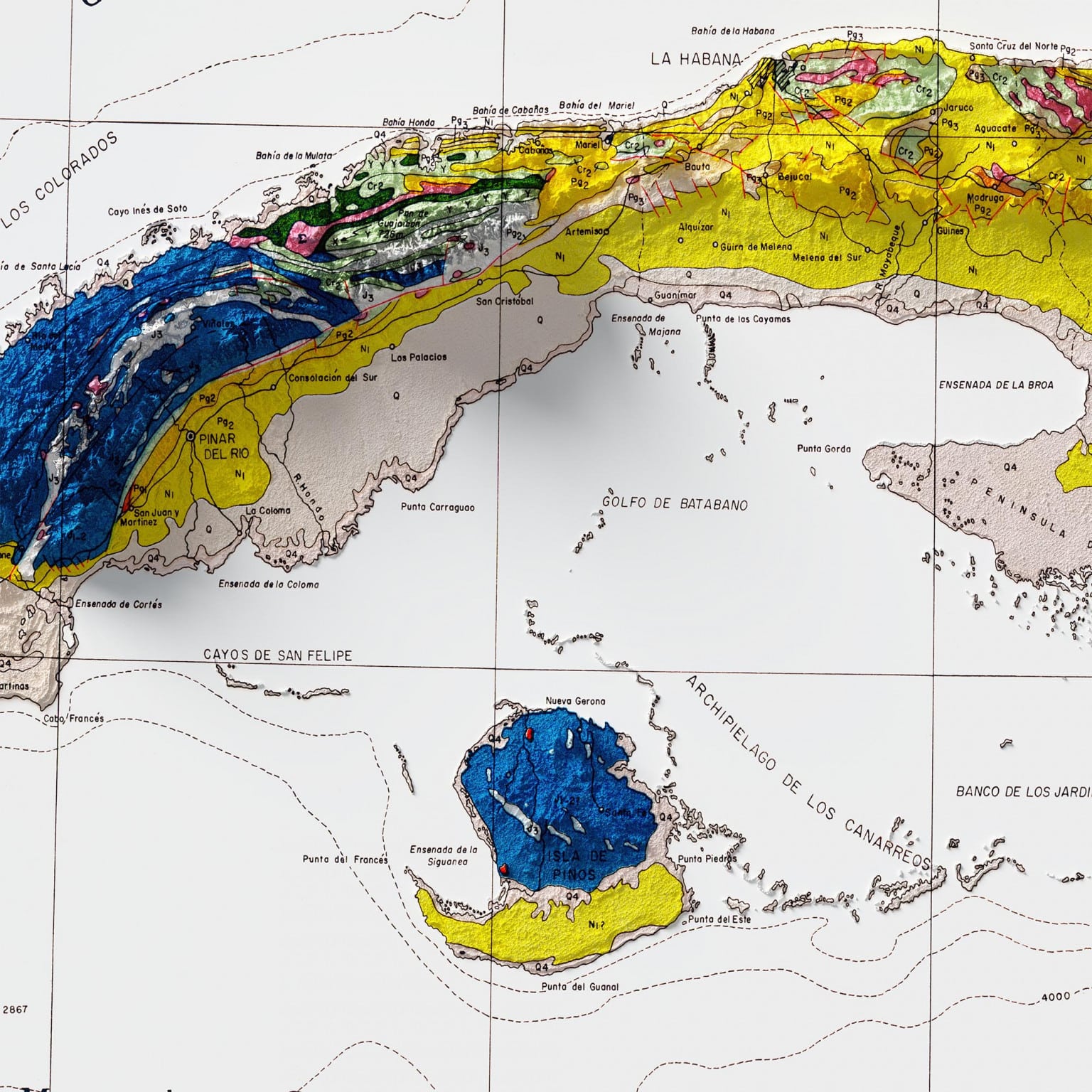 Cuba Geologic Map |3D Map Of Cuba| Geoartmaps