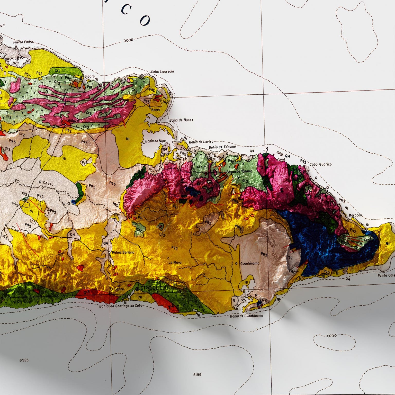 Cuba Geologic Map |3D Map Of Cuba| Geoartmaps