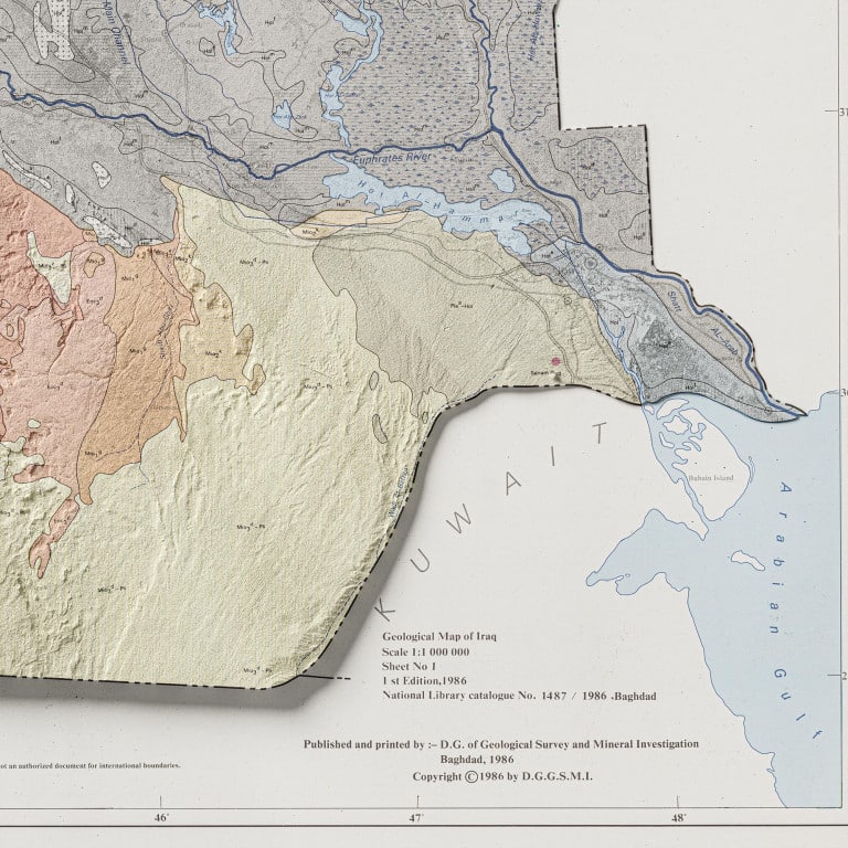 Iraq Geological Map | 3D Map Of Iraq | Geoartmaps