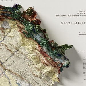 Iraq Geological Map | 3D Map Of Iraq | Geoartmaps