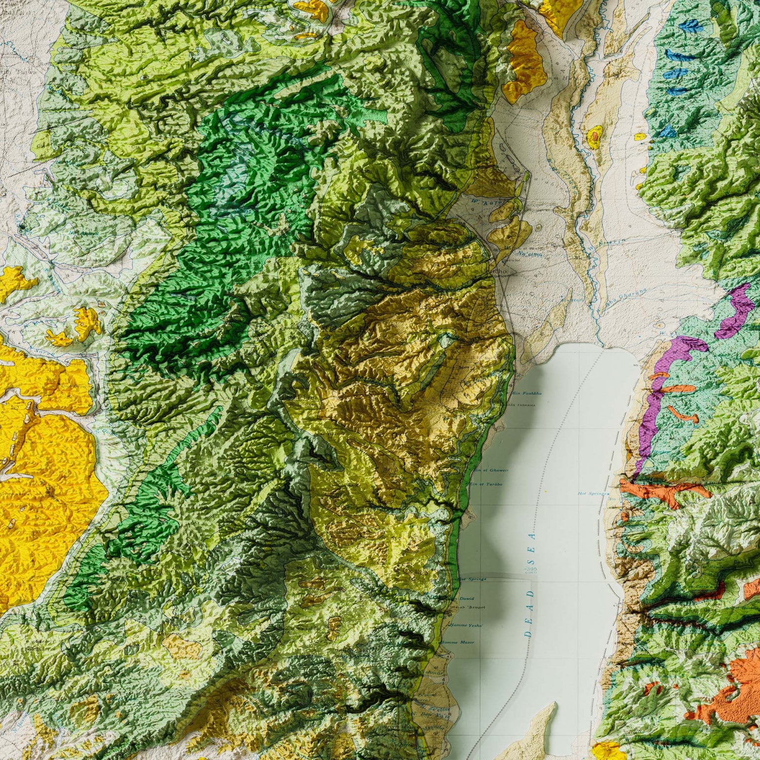 Israel Geological Map 1965 | 3D Relief Map Of Israel |Geoartmaps