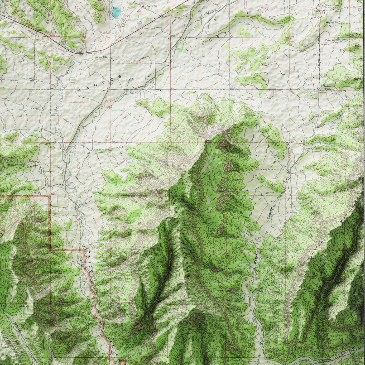 Mesa Verde Topographic Map | Map Of Grand Canyon | Geoartmaps