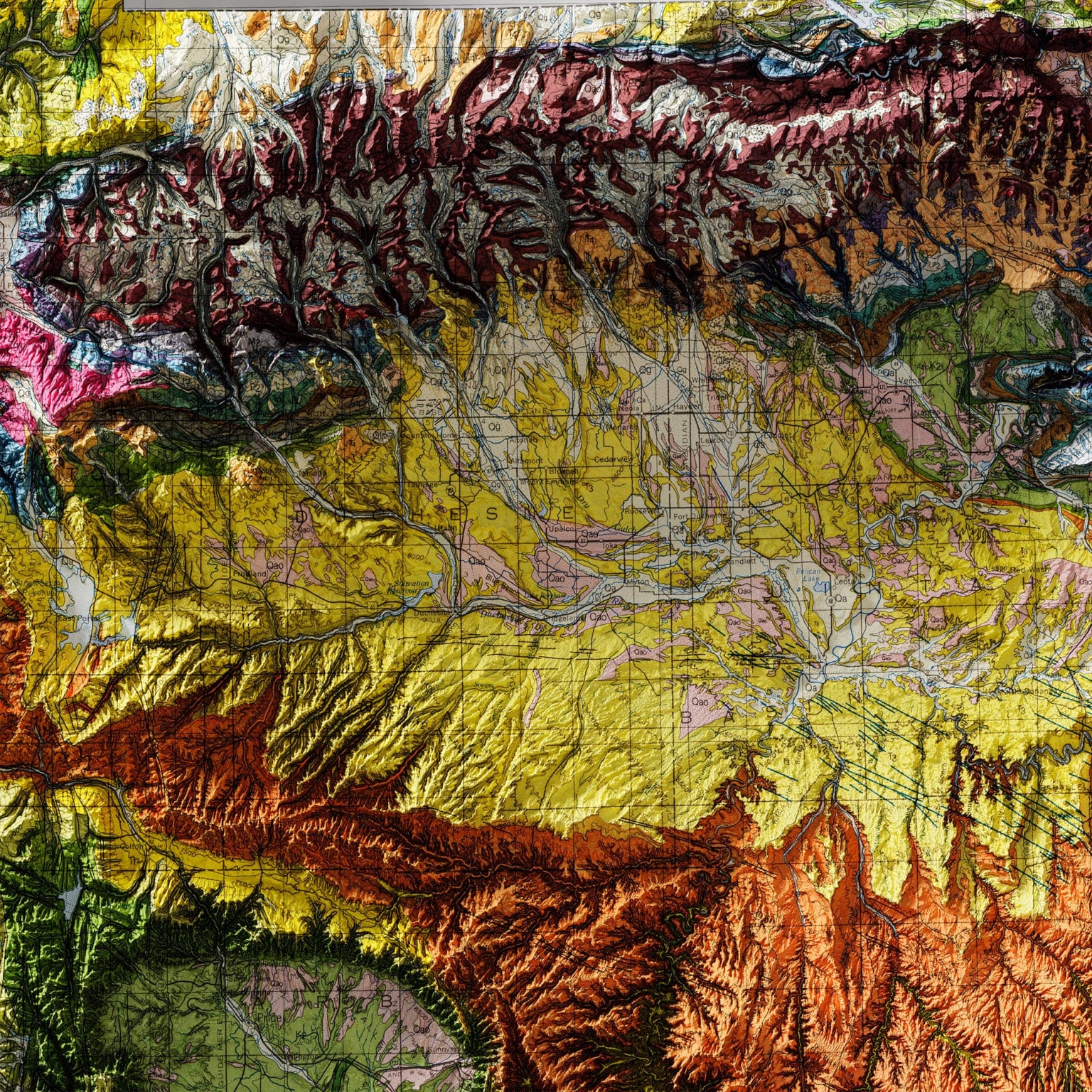 Utah Geologic Map | 3D Utah Map | Geoartmaps