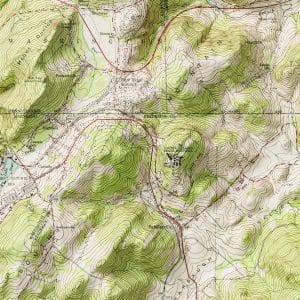 Blue Ridge Mountains Map | Shaded Relief Map | Geoartmaps