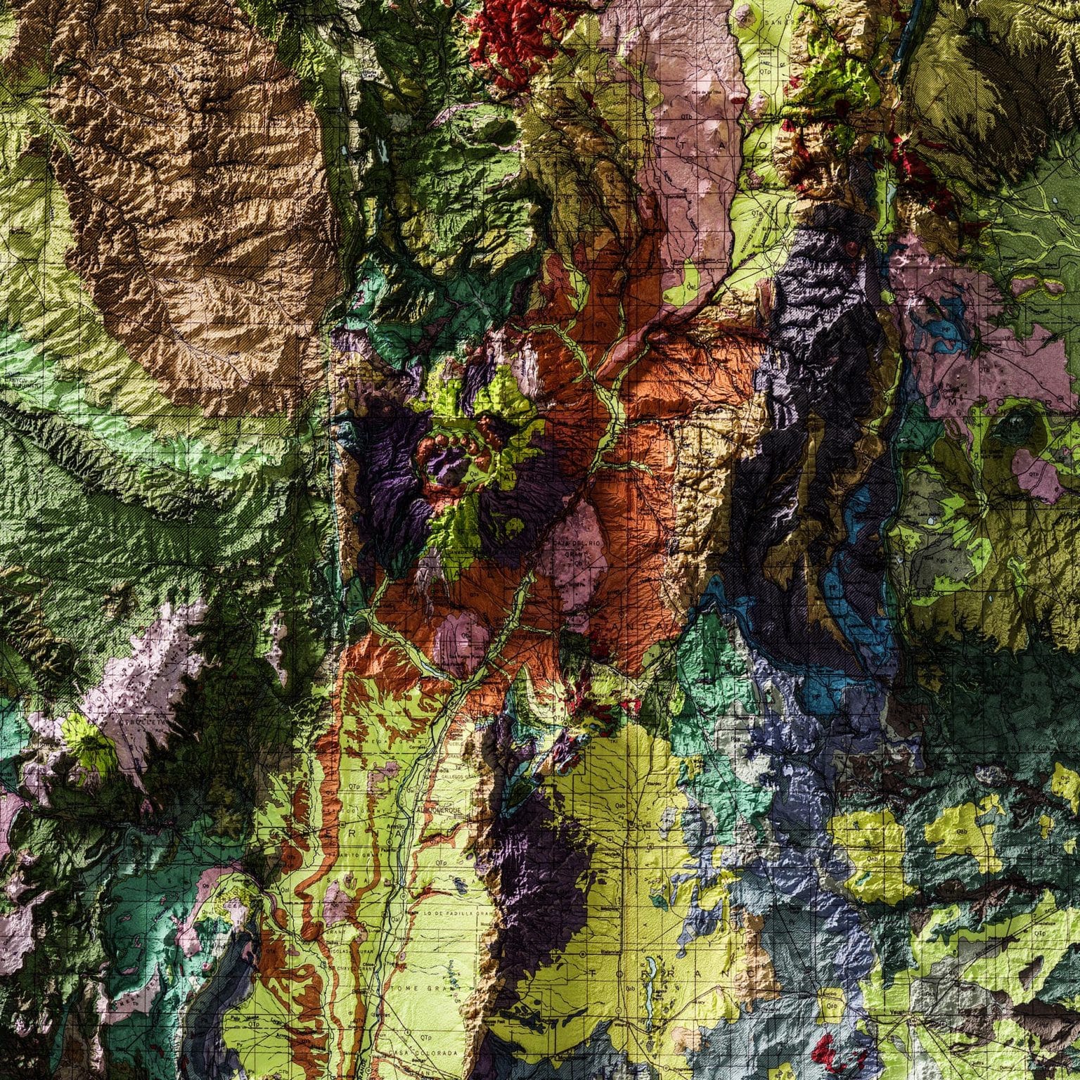 New Mexico Geologic Map 1965-Geoartmaps