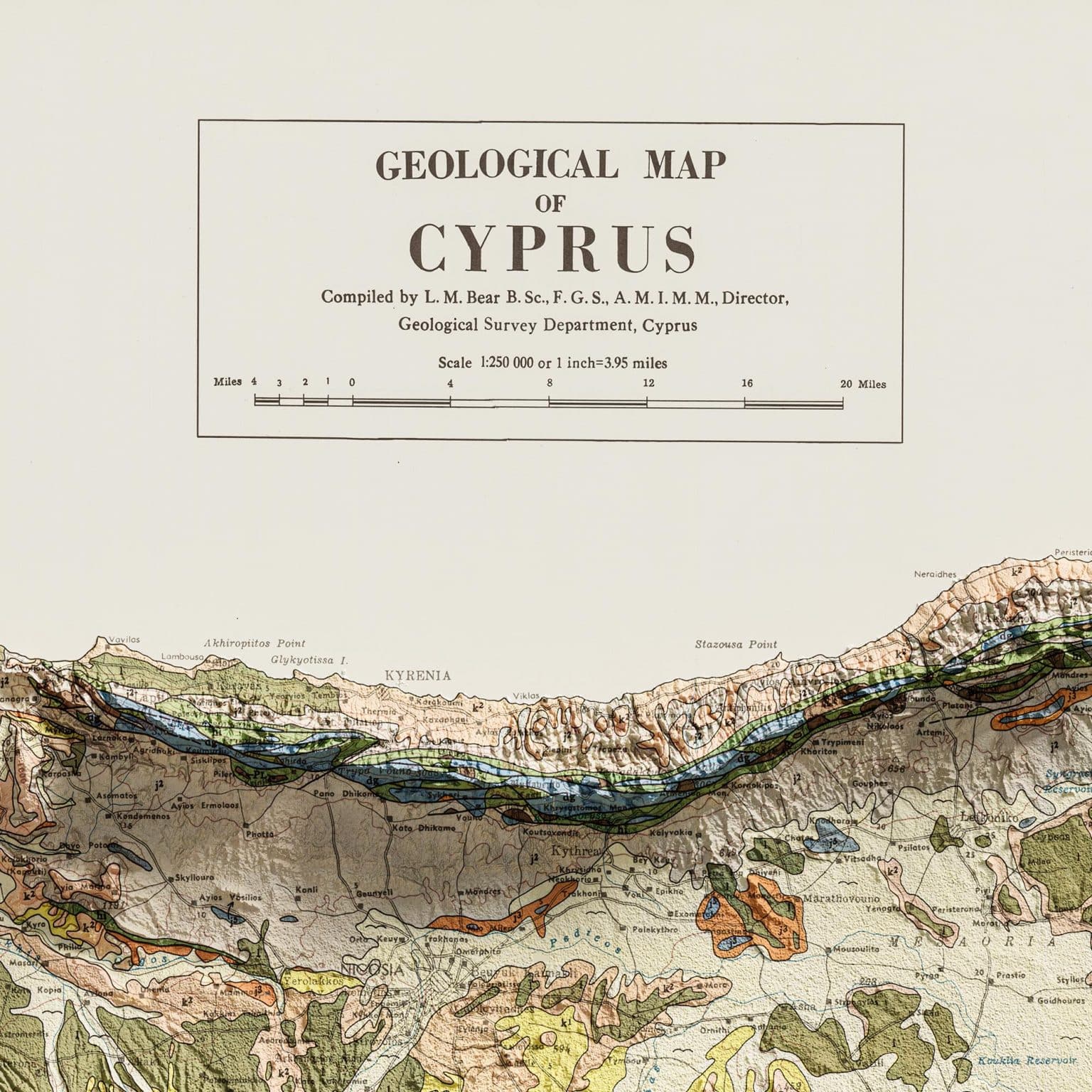 Cyprus Map | 3D Relief Map | Geoartmaps