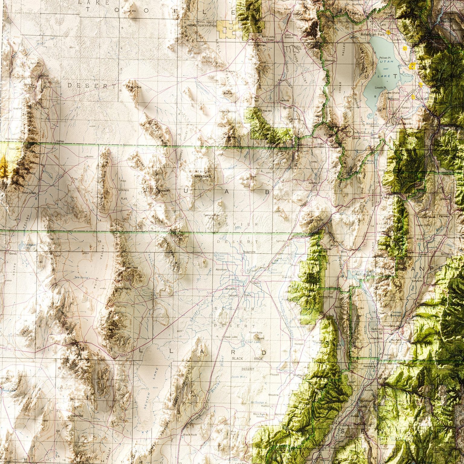 Utah Topograpic Map | 3D Utah Map | Geoartmaps