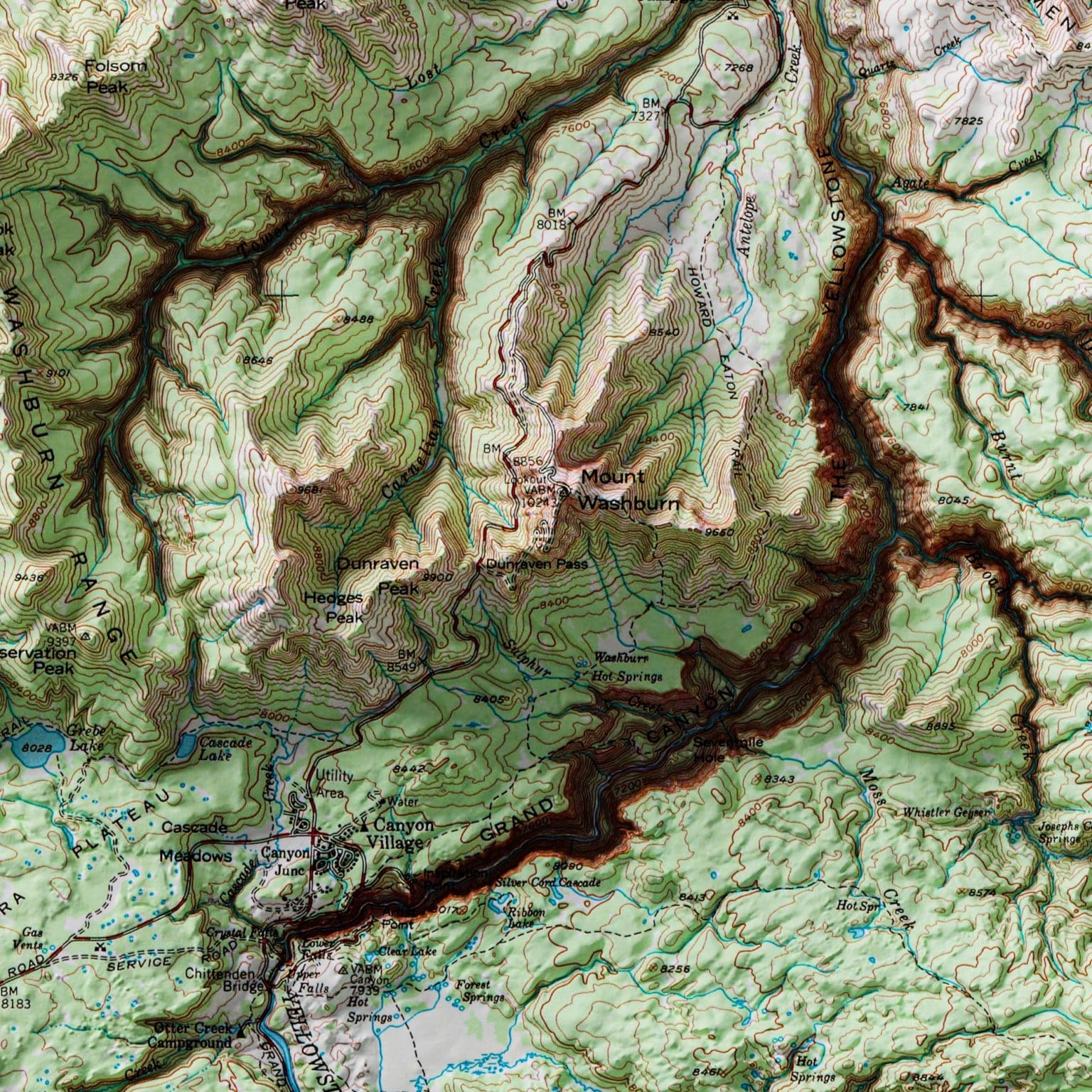 Yellowstone Topographic Map | 3D Map | Geoartmaps