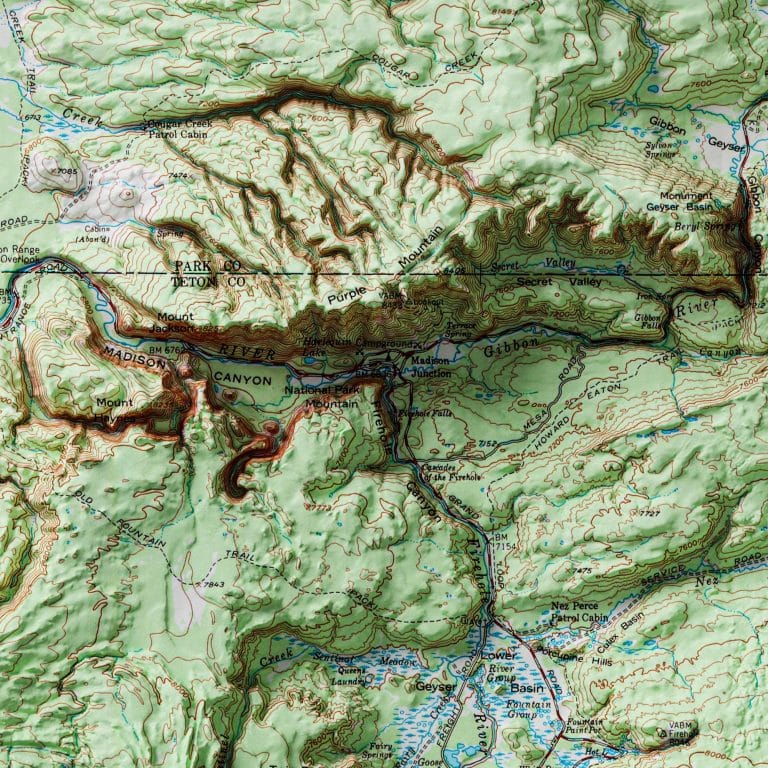 Yellowstone Topographic Map | 3D Map | Geoartmaps